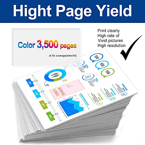 MitoColor High Yield Cyan TN-331C TN-331 TN331C TN331 Toner Cartridge Replacement for DCP-9050CDN 9270CDN L8450CDW HL-L8250CDN L9200CDW/CDWT MFC-L8600CDW 9460CDN L9550CDW Printer Toner (1 Pack)