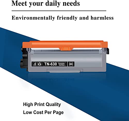 Compatible High Yield TN-630 TN630 Toner Cartridge Replacement for Brother TN630 DCP-L2540DW MFC-L2680W L2685DW HL-L2300D L2305W L2315DW L2320D L2340DW L2360DW L2380DW Printer, 2 Pack Black