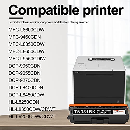 MitoColor High Yield Cyan TN-331C TN-331 TN331C TN331 Toner Cartridge Replacement for DCP-9050CDN 9270CDN L8450CDW HL-L8250CDN L9200CDW/CDWT MFC-L8600CDW 9460CDN L9550CDW Printer Toner (1 Pack)