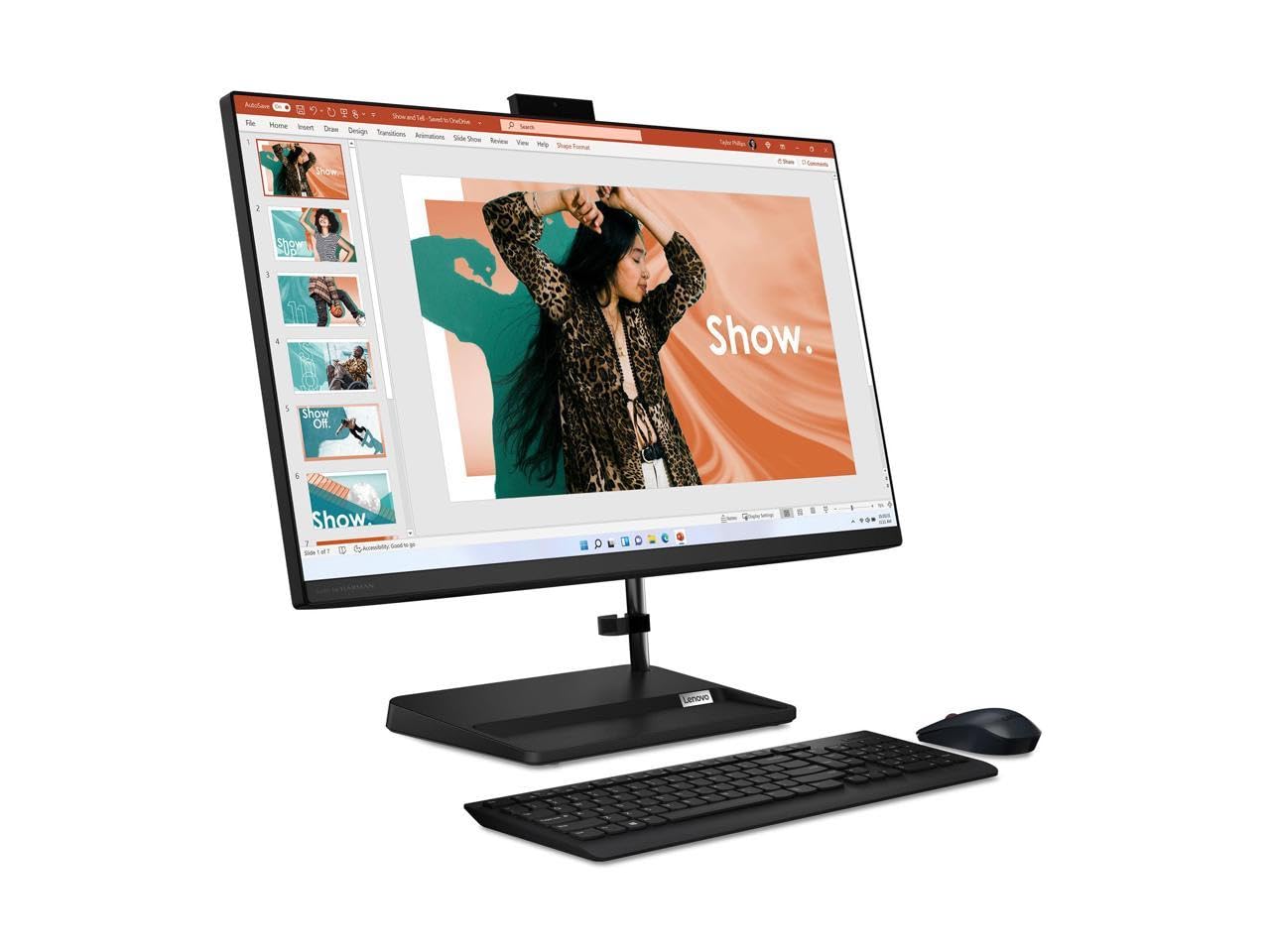 Lenovo Idea Centre AIO 3i 27" FHD (1920x1080) IPS Touchscreen All-in-One Desktop 2023 New | Intel i5-13420H 8-Core | Intel UHD Graphics | Wi-Fi | RJ-45 | 12GB DDR4 512GB M.2 SSD | Win11 Pro | Black