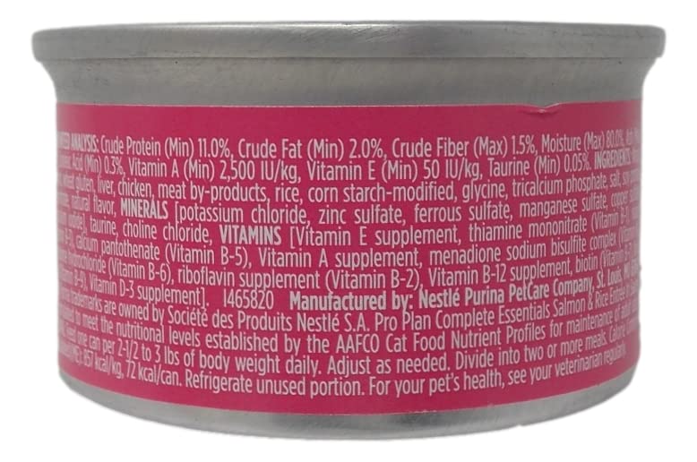Purina Pro Plan Canned Wet Cat Food Entree 3 Flavor 6 Can with Catnip Toy Sampler Bundle: (2) Salmon Rice, (2) Turkey Rice, and (2) Chicken Pasta Spinach (3 Ounces)