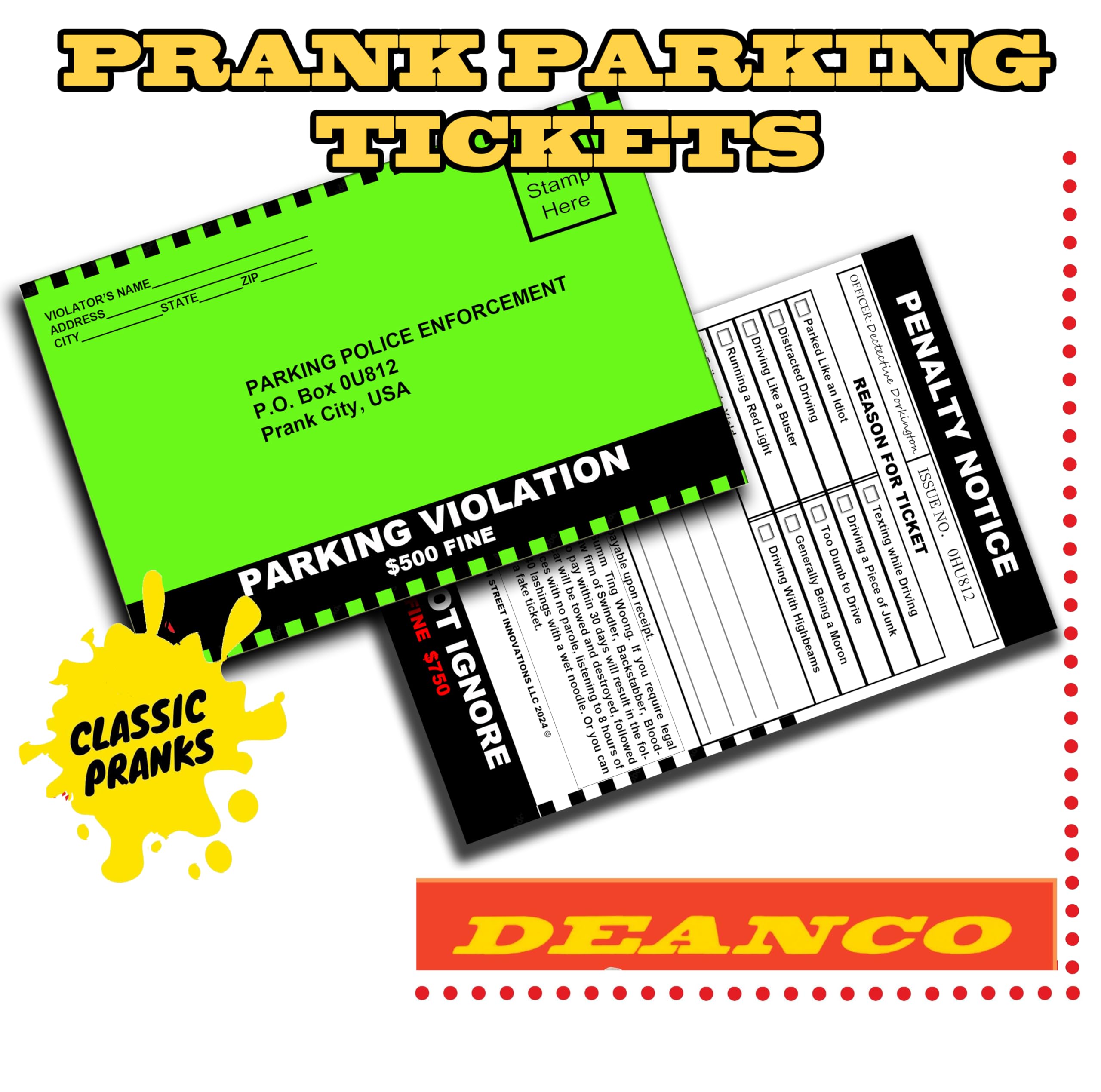 DEANCO Prank Kit-Joke Box-Ultimate Gift Set-Practical Jokes-Party Favors -40 pcs - Boys Toys Age 8-10 - April Fools Pranks