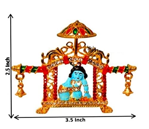 Generic Baby Krishna Murti on jhula [Set of 1] 2.5x3.5