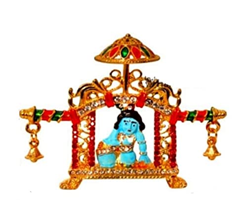 Generic Baby Krishna Murti on jhula [Set of 1] 2.5x3.5