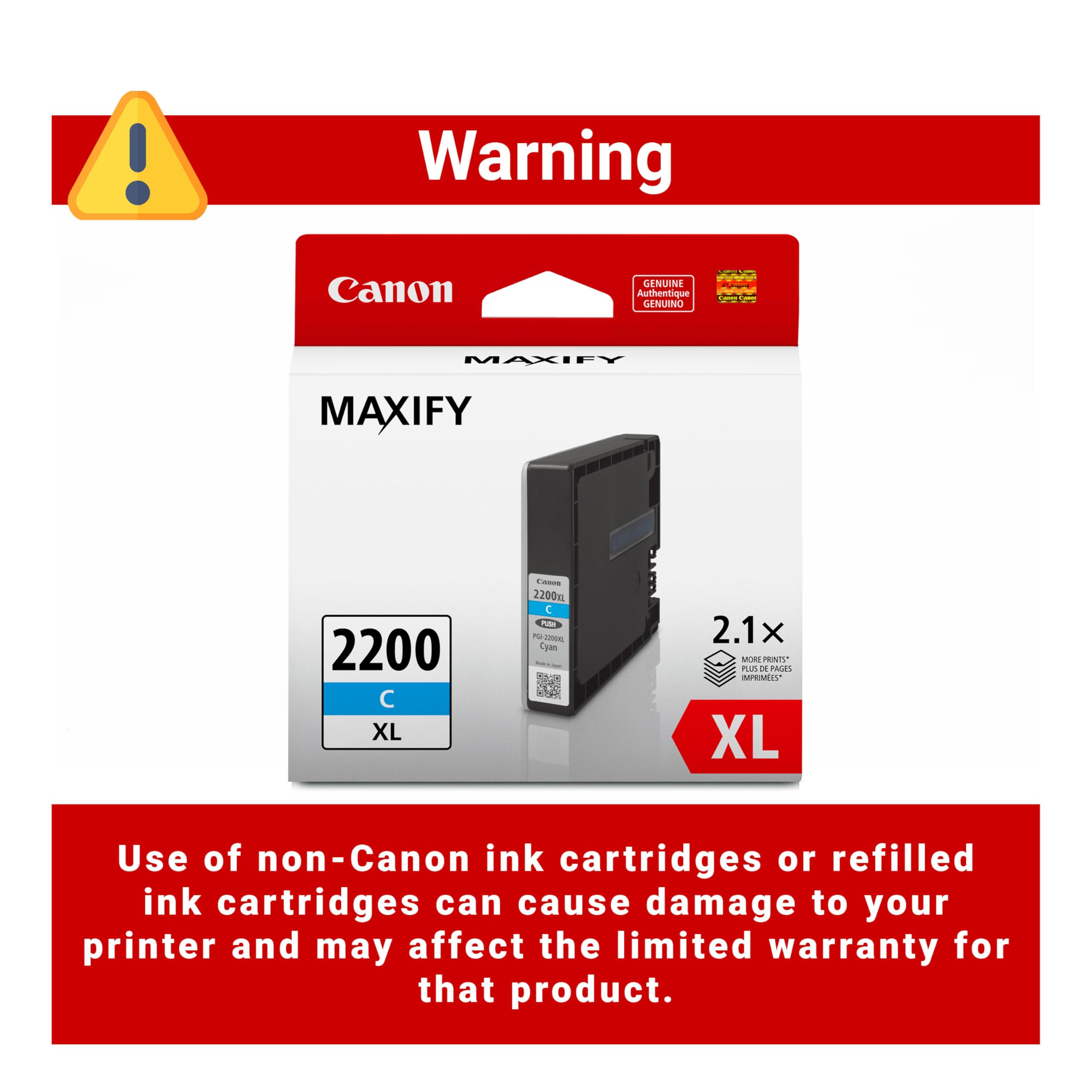 CanonInk MAXIFY PGI-2200 XL Cyan Pigment Ink Tank