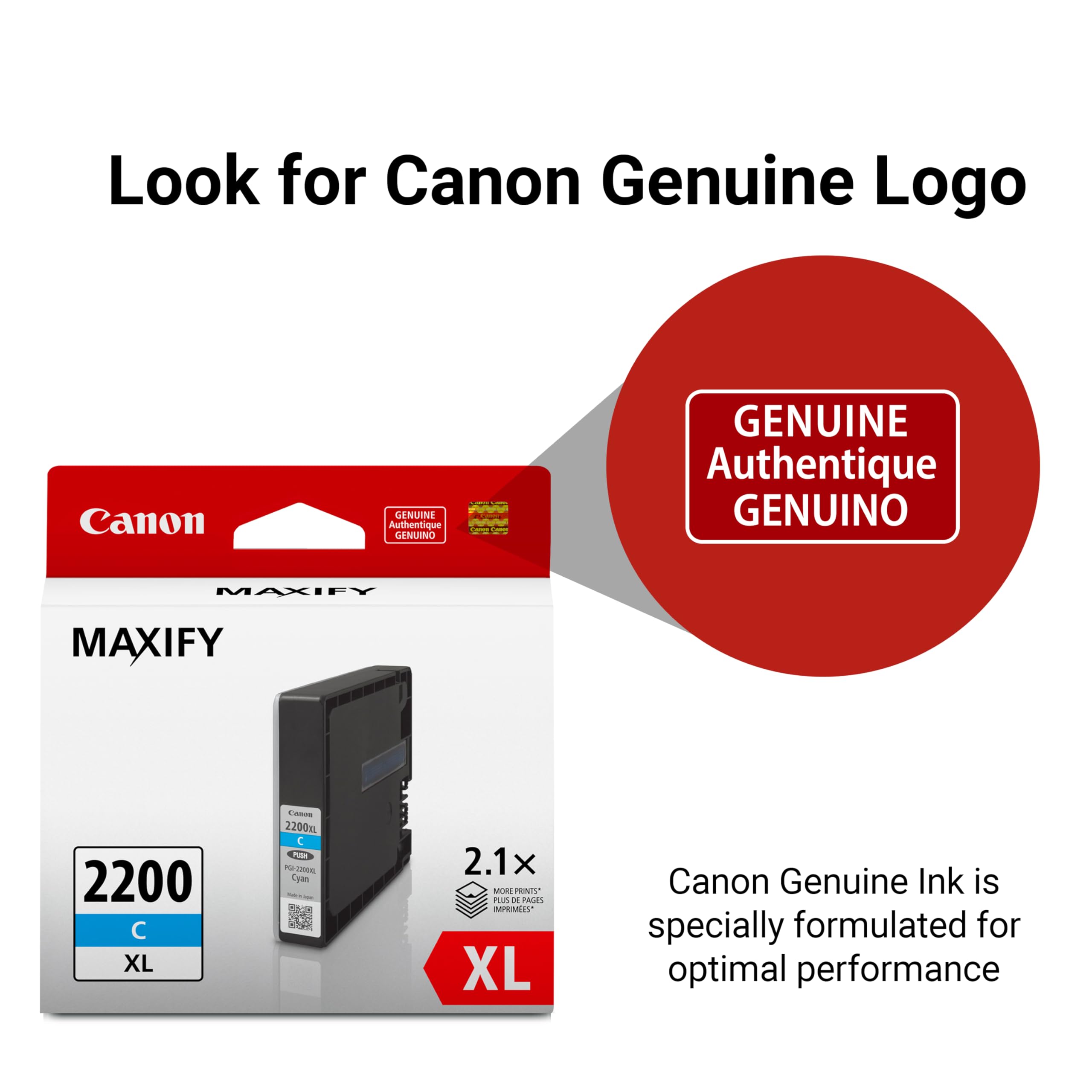 CanonInk MAXIFY PGI-2200 XL Cyan Pigment Ink Tank