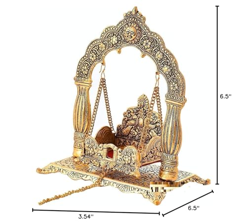 RNB Store Metal Krishna Jhula, Laddu Gopal Jhula, for Home and Office Jhula Suitable for Size 0 to 2