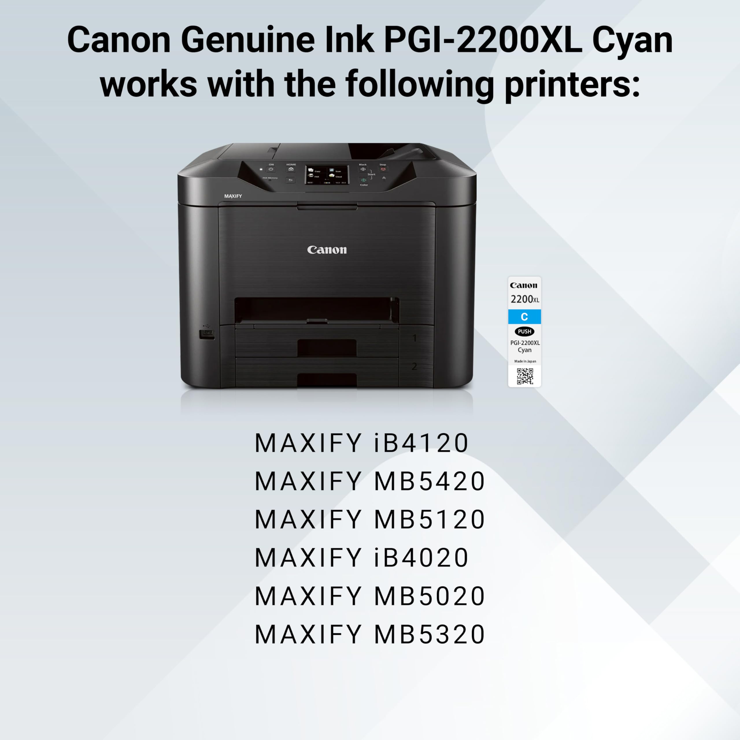CanonInk MAXIFY PGI-2200 XL Cyan Pigment Ink Tank