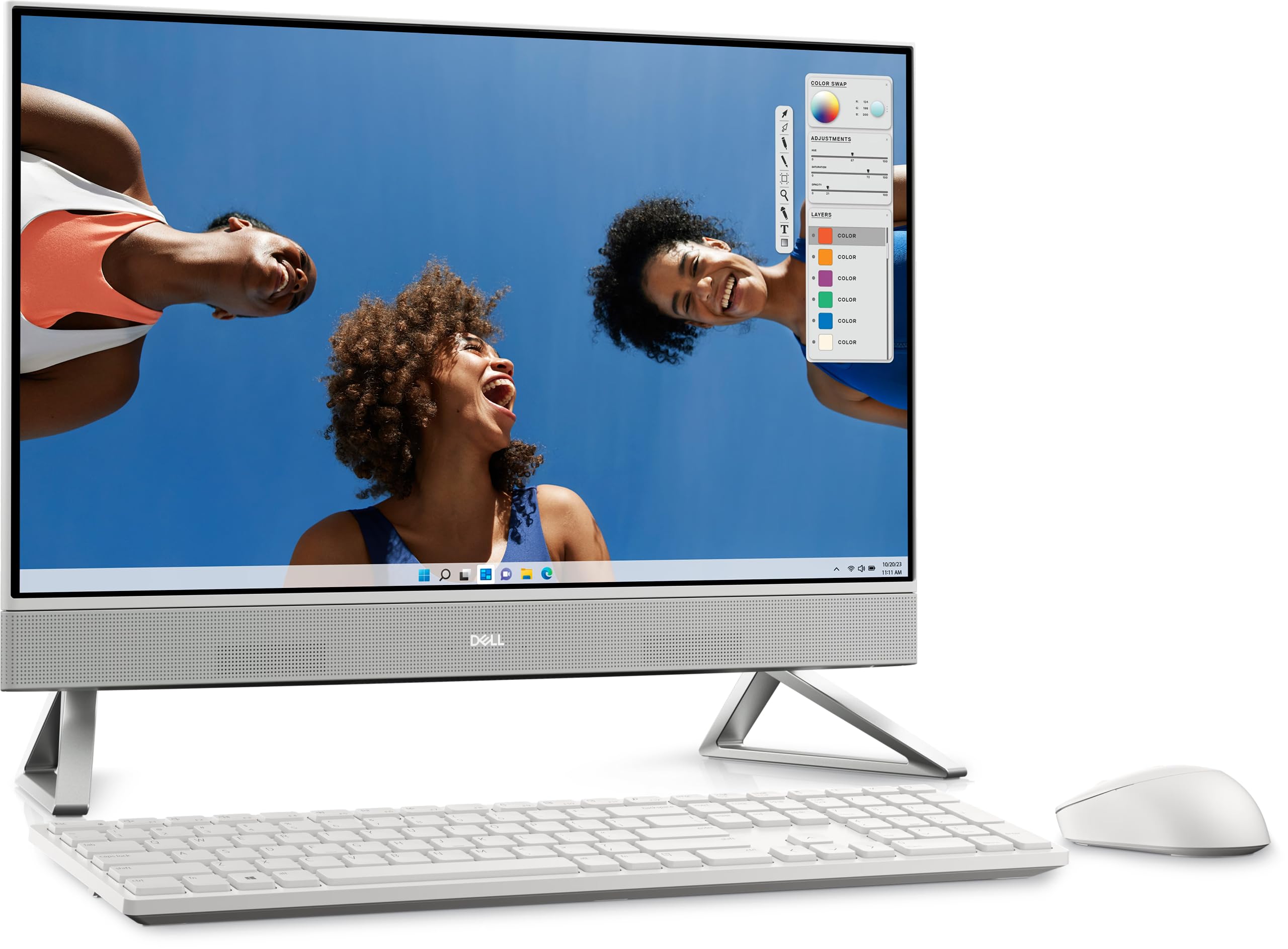 Dell Inspiron i5420 23.8" FHD (1920x1080) IPS Touchscreen All-in-One Desktop | Intel i7-1355U 10-Core | Iris Xe Graphics | Wi-Fi 6 | RJ-45 | USB-C | 64GB DDR4 2TB M.2 SSD + 1TB HDD | Win11 Pro