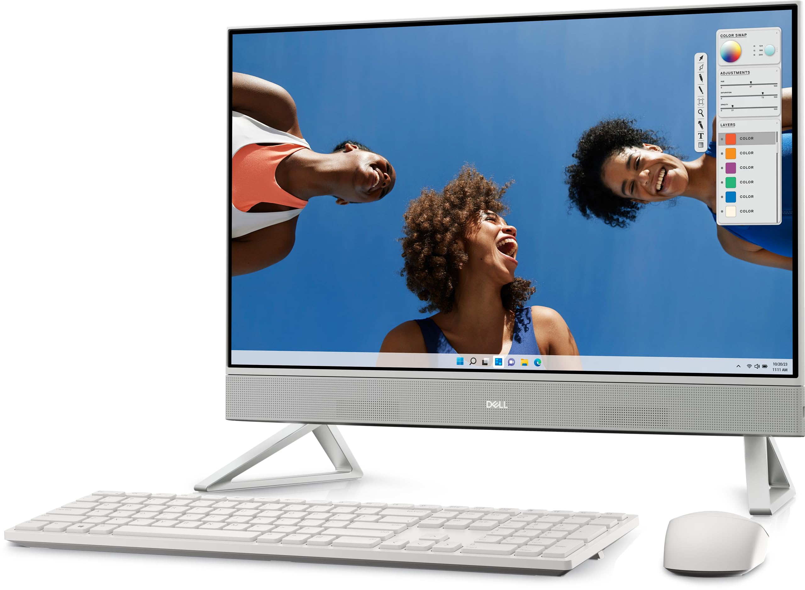 Dell Inspiron i5420 23.8" FHD (1920x1080) IPS Touchscreen All-in-One Desktop | Intel i7-1355U 10-Core | Iris Xe Graphics | Wi-Fi 6 | RJ-45 | USB-C | 64GB DDR4 2TB M.2 SSD + 1TB HDD | Win11 Pro
