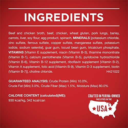 Purina ONE Tender Cuts in Gravy Beef and Barley Entree in Wet Dog Food Gravy - (12) 13 oz. Cans