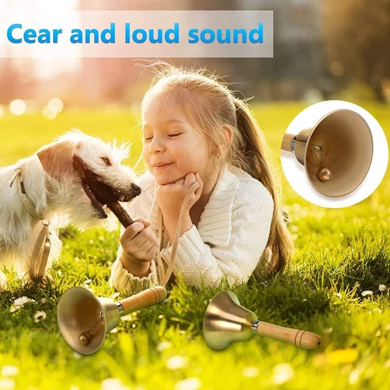TUTOOLS Classroom Bell Brass Hand Bell Service Bell Bell with Handle Loud Hand Bell Hand Call Bell Handheld Bell Teacher Bell Servant Bell Loud Bell Elderly Shame Bell