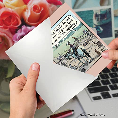 NobleWorks Pack of 3 Funny Birthday Greeting Cards with Envelopes (1 Designs, 3 Each) Herd Anything C9285BDG-C3x1