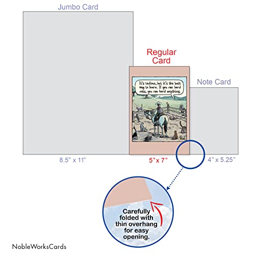NobleWorks Pack of 3 Funny Birthday Greeting Cards with Envelopes (1 Designs, 3 Each) Herd Anything C9285BDG-C3x1