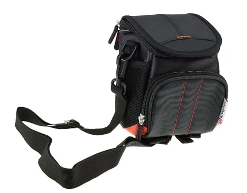 Navitech Black Portable Camera Shoulder Bag Compatible With Canon PowerShot SX620 HS Compact Camera