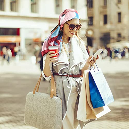 vimate Silk Head Scarves, Women's Lightweight 35" Square Satin Scarf for Hair Wrapping at Night. (Style-13)