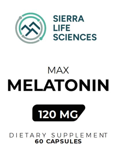 Max High Dosage Melatonin 120 mg in Easy-to-Swallow Capsules - 30 Servings
