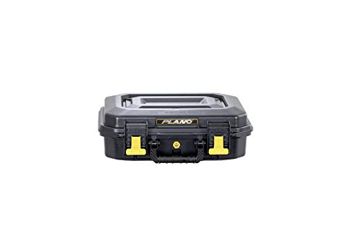 Plano All-Weather Double Pistol Case Watertight & Dust-Proof Gun Case for Two Pistols; High Density Pluck Foam, Black; Continuous Dri-Loc Seal