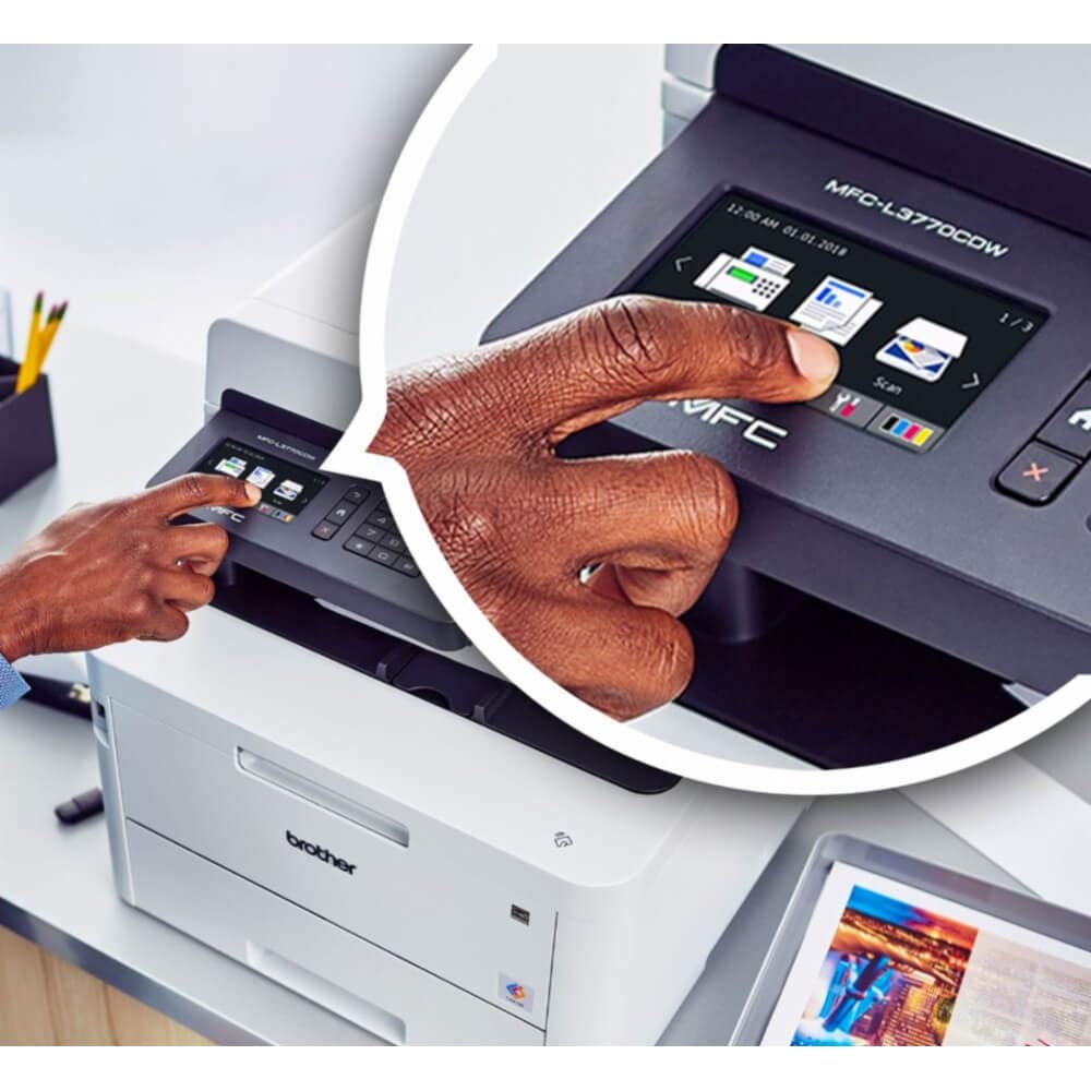 Brother MFC-L3770CDW Color All-in-One Laser Printer with Wireless, Duplex Printing and Scanning (Renewed)