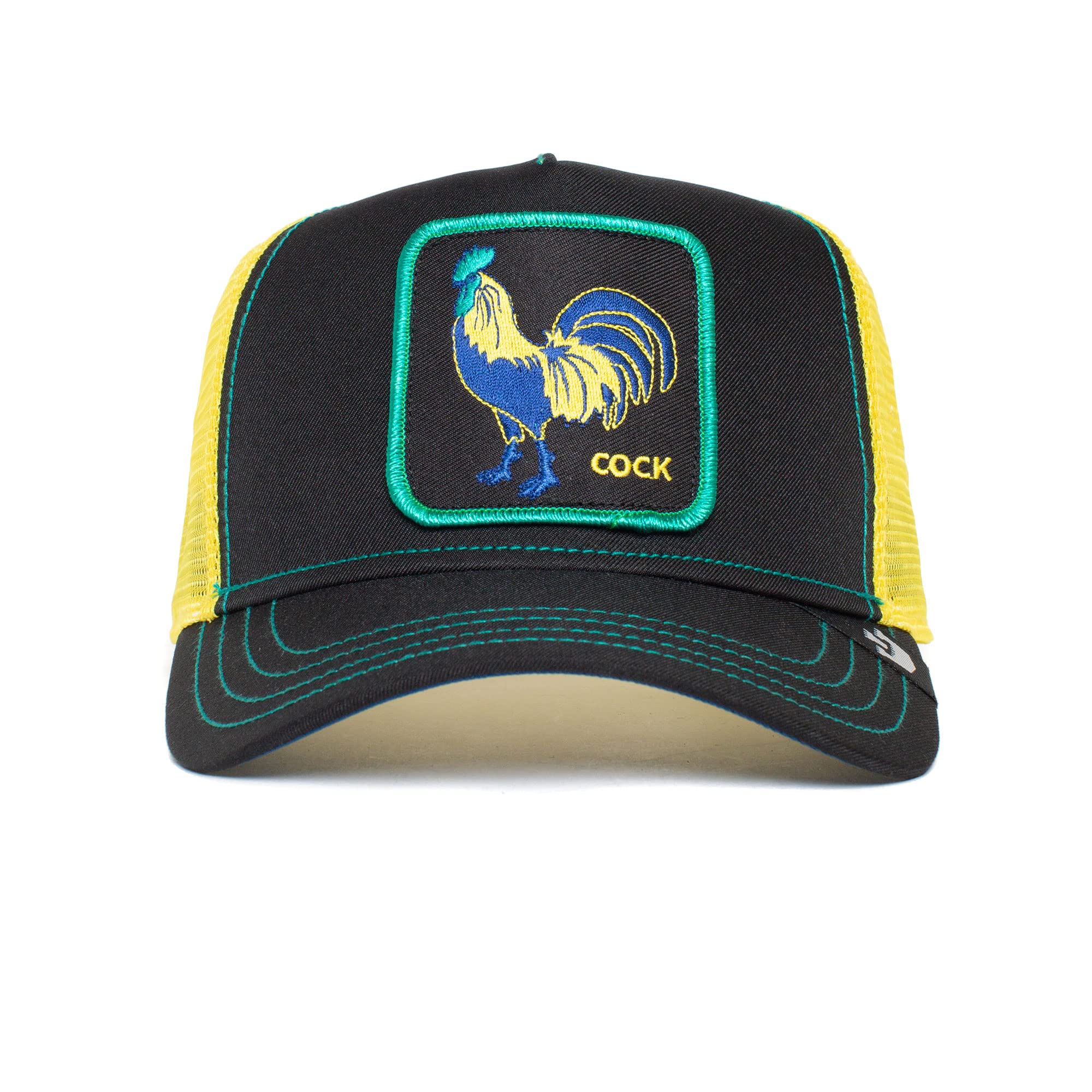 Goorin Bros. The Farm Acid Trip Collection Unisex Adjustable Trucker Cap, Black (Cock Trip), One Size