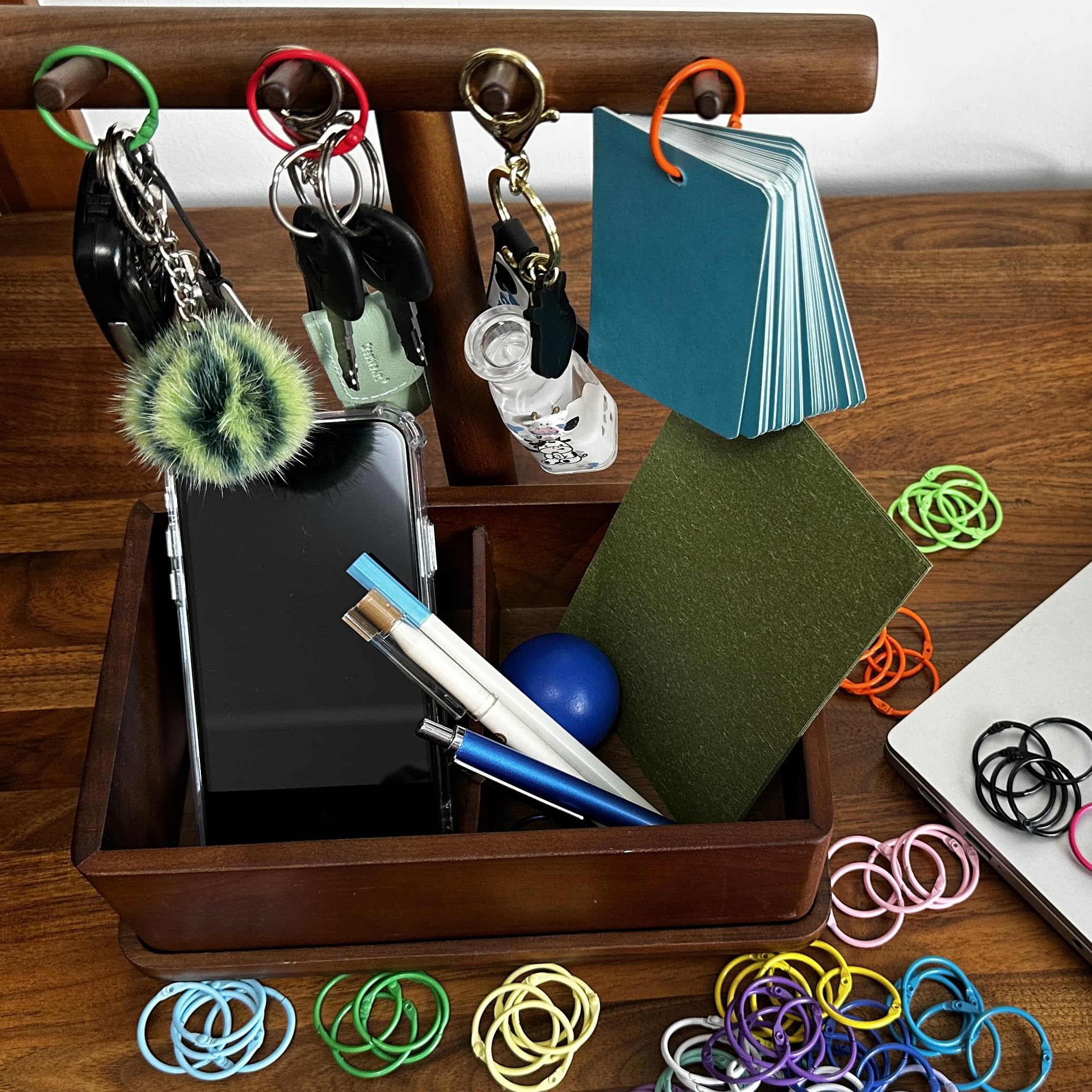 Keychains or Key Rings, Loose Leaf Binder Rings for Key Chains, Card Rings, Clip Rings for Book Rings, School, Home or Office (50Pcs 1 inch)