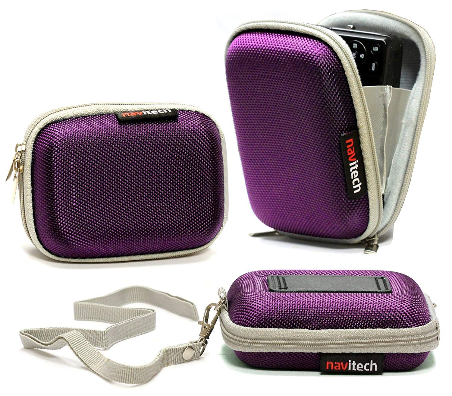 Navitech Purple Hard Water Resistant Hard Camera Case Compatible With Canon PowerShot SX620 HS Compact Camera