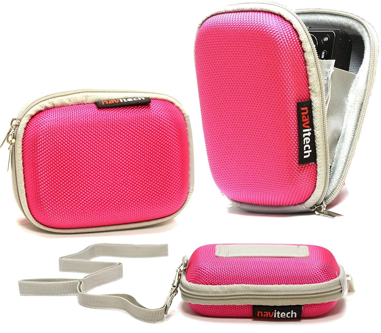 Navitech Pink Hard Water Resistant Hard Camera Case Compatible With Canon PowerShot SX620 HS Compact Camera