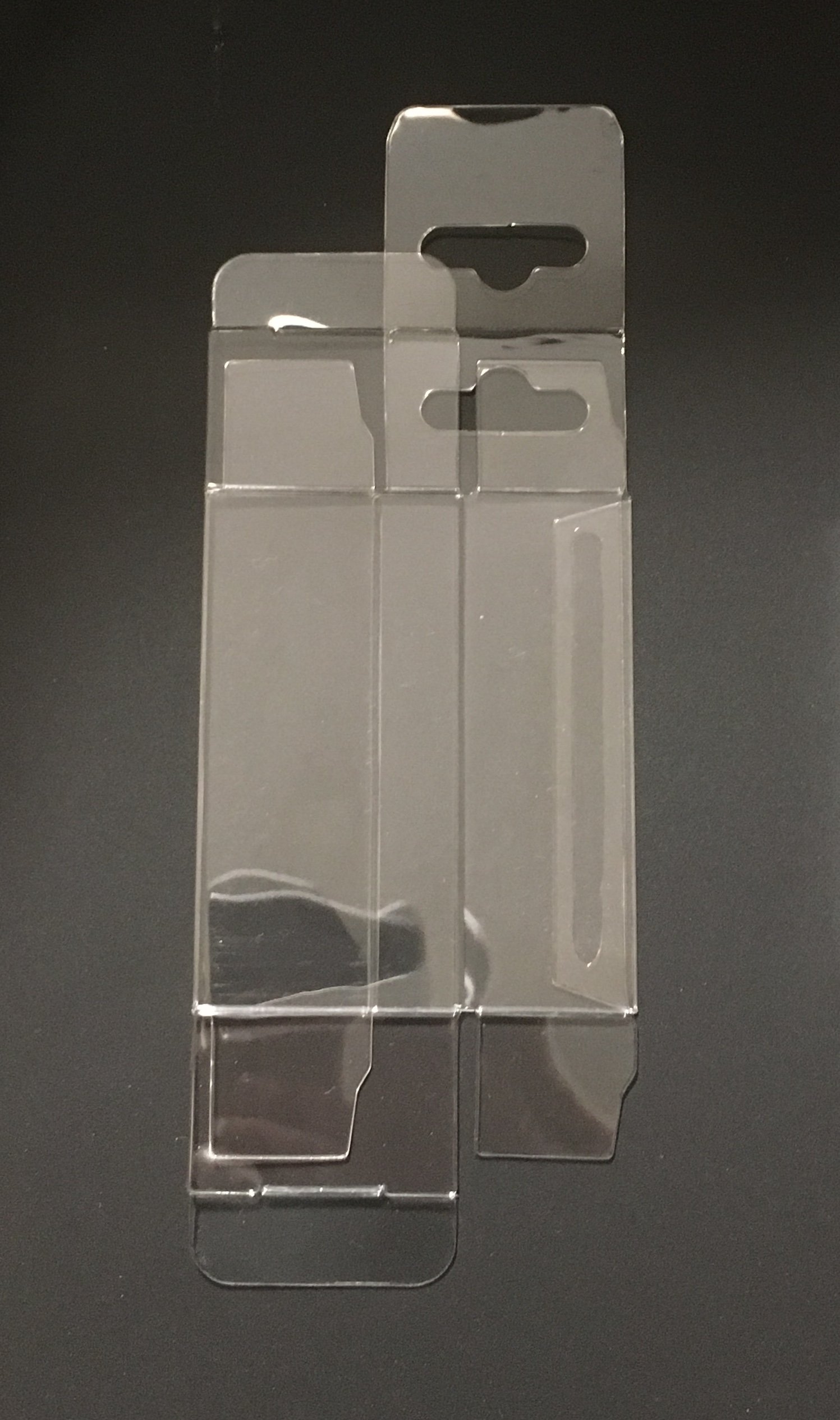 25 Clear Plastic PET Hang Box for Fishing Lures, Arts, Crafts, and Retail Size 1.5"X1"X3"