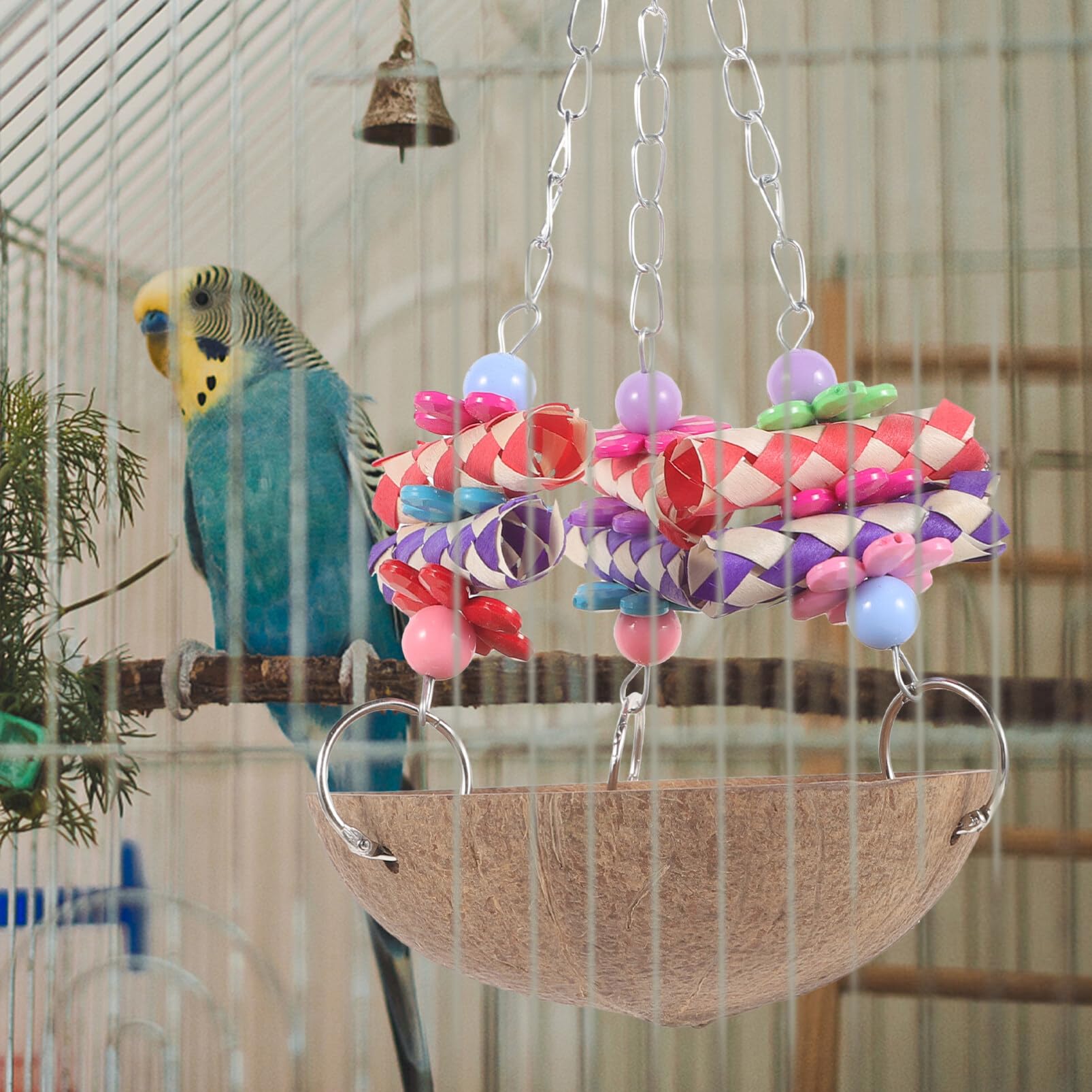 Hanging Bird Hammock Swing Bed Plush Parrot Snuggle Tent Nest Parakeets Cockatiels Conures Parrots Bird Cage Accessories Perch Toy