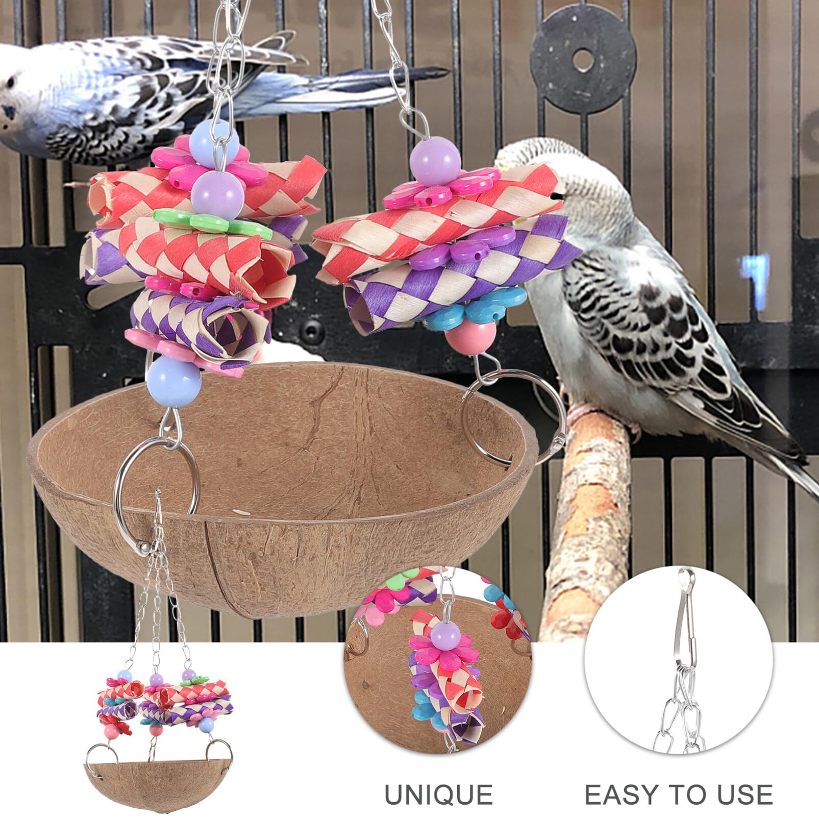 Hanging Bird Hammock Swing Bed Plush Parrot Snuggle Tent Nest Parakeets Cockatiels Conures Parrots Bird Cage Accessories Perch Toy