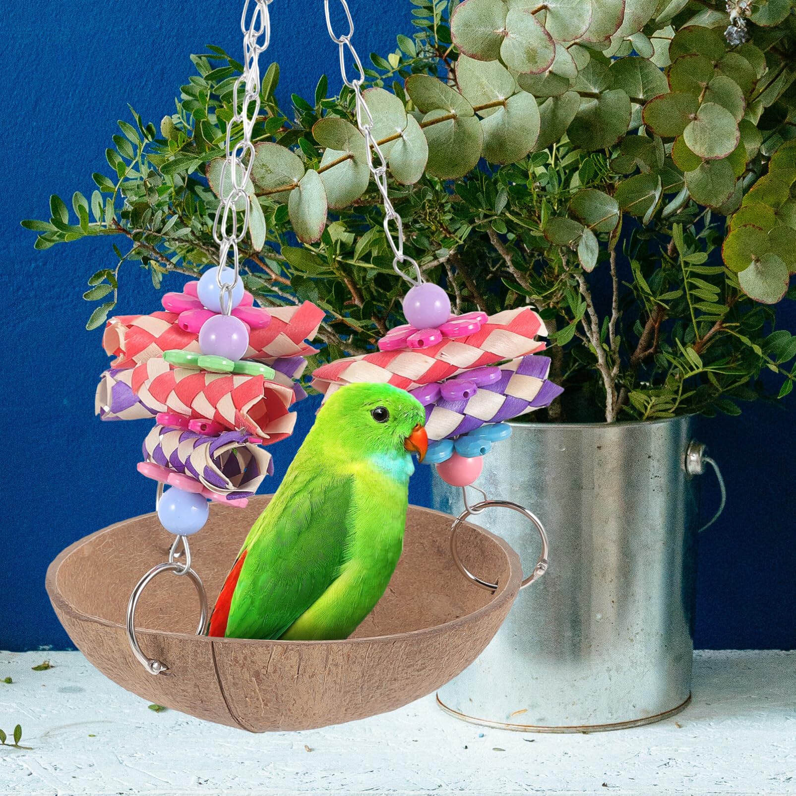 Hanging Bird Hammock Swing Bed Plush Parrot Snuggle Tent Nest Parakeets Cockatiels Conures Parrots Bird Cage Accessories Perch Toy
