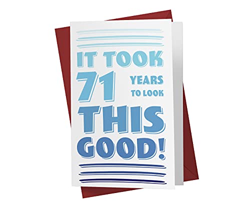 71st Birthday Card for Him Her - 71st Anniversary Card for Dad Mom - 71 Years Old Birthday Card for Brother Sister Friend - Happy 71st Birthday Card for Men Women | Karto – to Look This Good