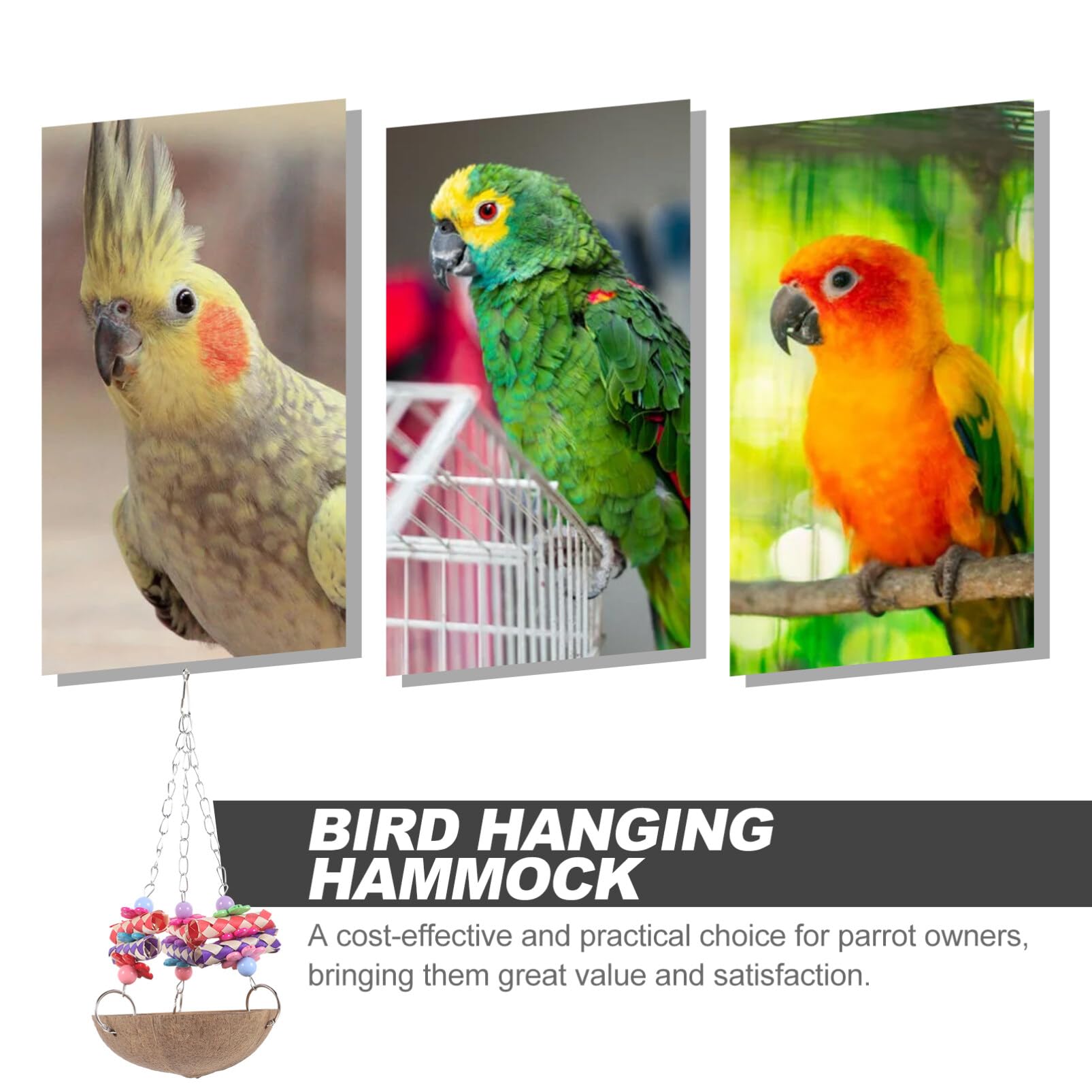 Hanging Bird Hammock Swing Bed Plush Parrot Snuggle Tent Nest Parakeets Cockatiels Conures Parrots Bird Cage Accessories Perch Toy