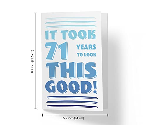 71st Birthday Card for Him Her - 71st Anniversary Card for Dad Mom - 71 Years Old Birthday Card for Brother Sister Friend - Happy 71st Birthday Card for Men Women | Karto – to Look This Good