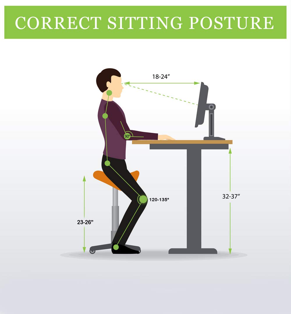 2xhome - Ergonomic Adjustable Rolling Saddle Stool Chair with Back Wheels Support for Clinic Hospital Pharmacy Medical Beauty Lab Exam Office Technician Physical Therapy Physician Dental