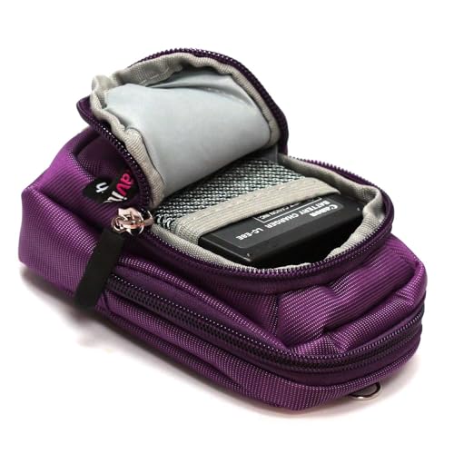Navitech Purple Compact Camera Case Compatible With Canon Powershot SX620 HS Compact Digital Camera
