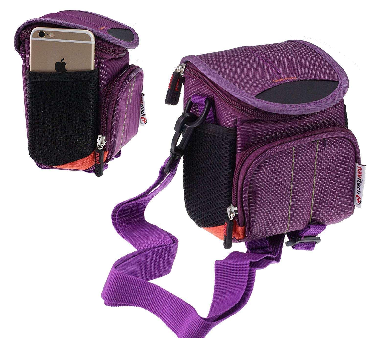 Navitech Purple Camera Shoulder Bag Compatible With Canon Powershot SX620 HS Compact Digital Camera