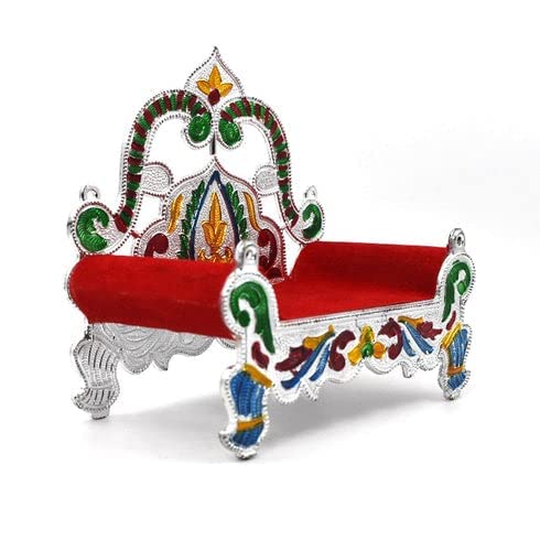LNT Bal Gopal Sinhasan Handikraft meenakari Laddu Gopal Sinhasan Bal Gopal Bed Shree Krishna Singhasan Thakorji Sinhasan Ganesh Sinhasan Fancy Sinhasan Janmashtami Special Sinhasan, Wood
