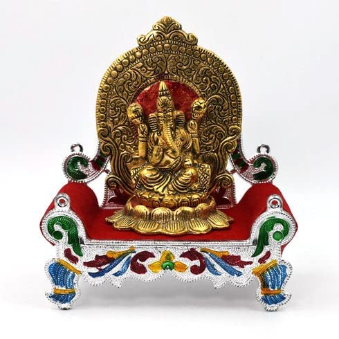 LNT Bal Gopal Sinhasan Handikraft meenakari Laddu Gopal Sinhasan Bal Gopal Bed Shree Krishna Singhasan Thakorji Sinhasan Ganesh Sinhasan Fancy Sinhasan Janmashtami Special Sinhasan, Wood