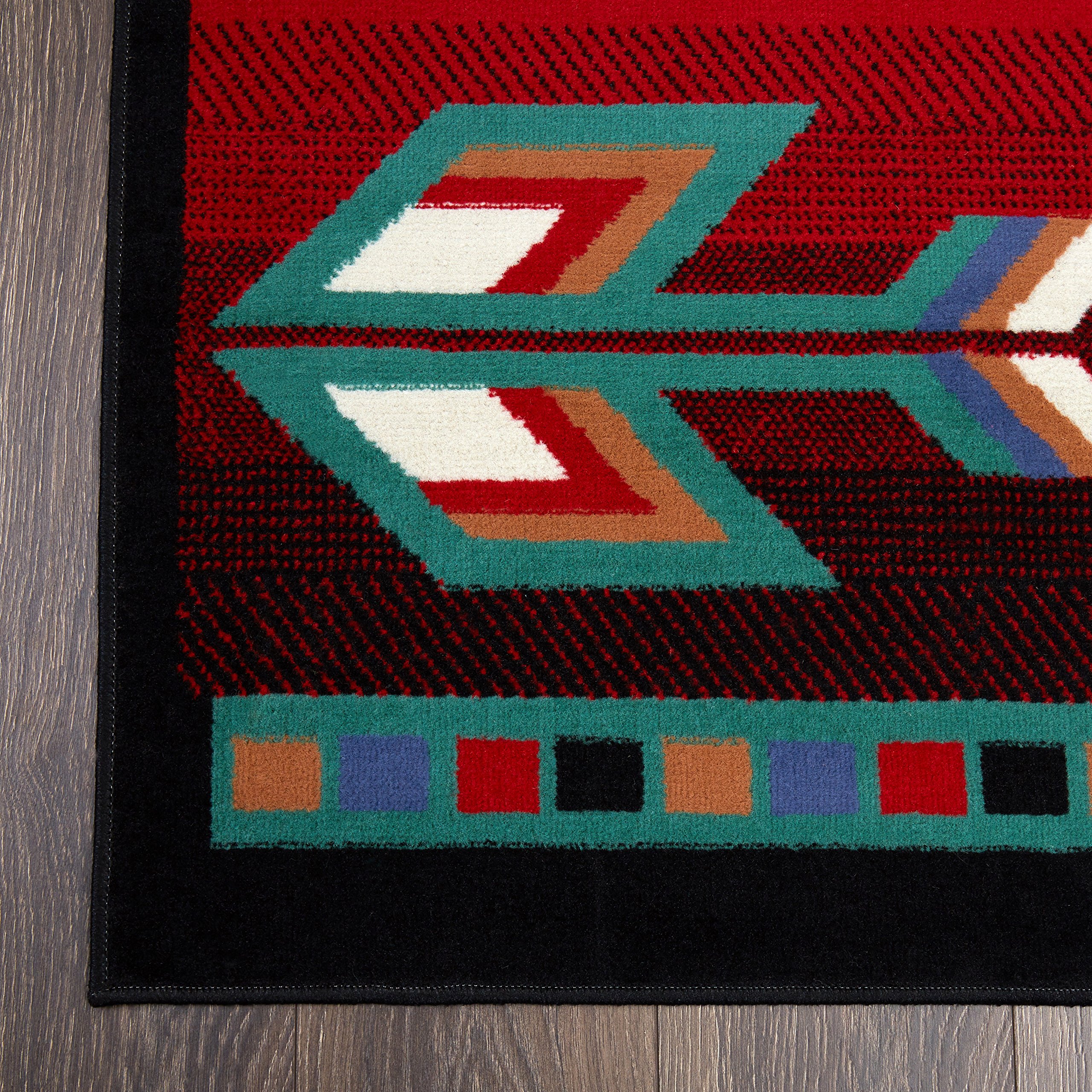 Home Dynamix Sagrada Southwest Area Rug , 7'8" x 10'7" inch , Black/Red/Ivory