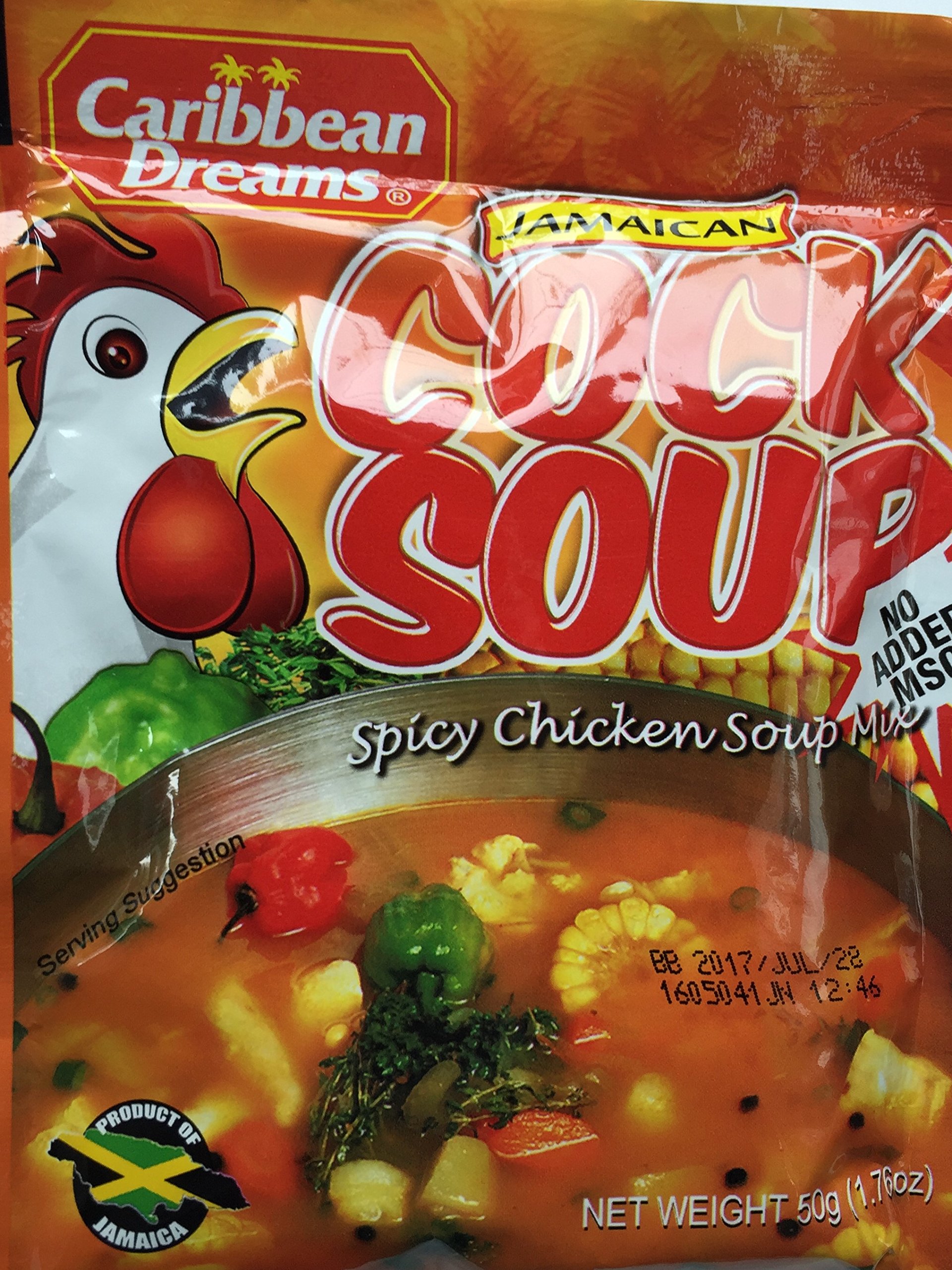 Caribbean Dreams Cock Soup"Spicy Chicken Soup Mix" 1.76 Ounce (5 Pack)