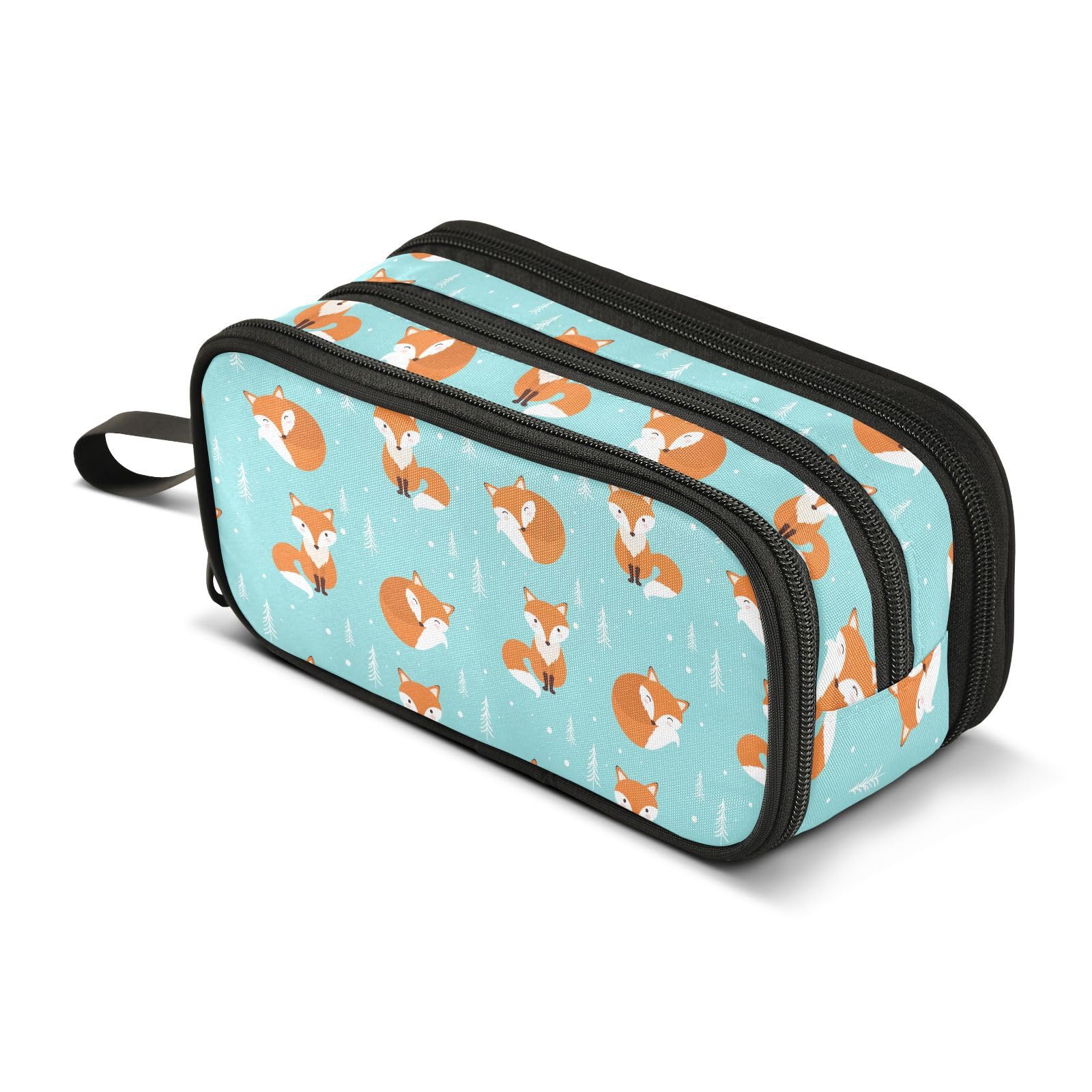 J JOYSAY Fox Pencil Case Large Big Capacity Pencil Bag for Girls Boys Storage Marker Box Stationery Pencil Box for Adults School Teen