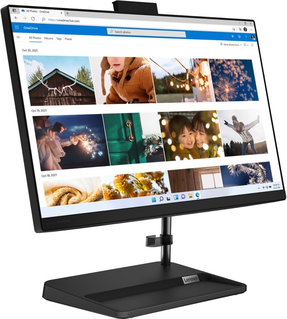 Lenovo Ideacentre 23.8" FHD (1920x1080) IPS Touchscreen All-in-One Desktop | AMD Ryzen 3 7330U 4-Core | AMD Radeon Graphics | Wi-Fi 6 | Bluetooth | HDMI | RJ-45 | 32GB DDR4 1TB M.2 SSD | Win11 Pro