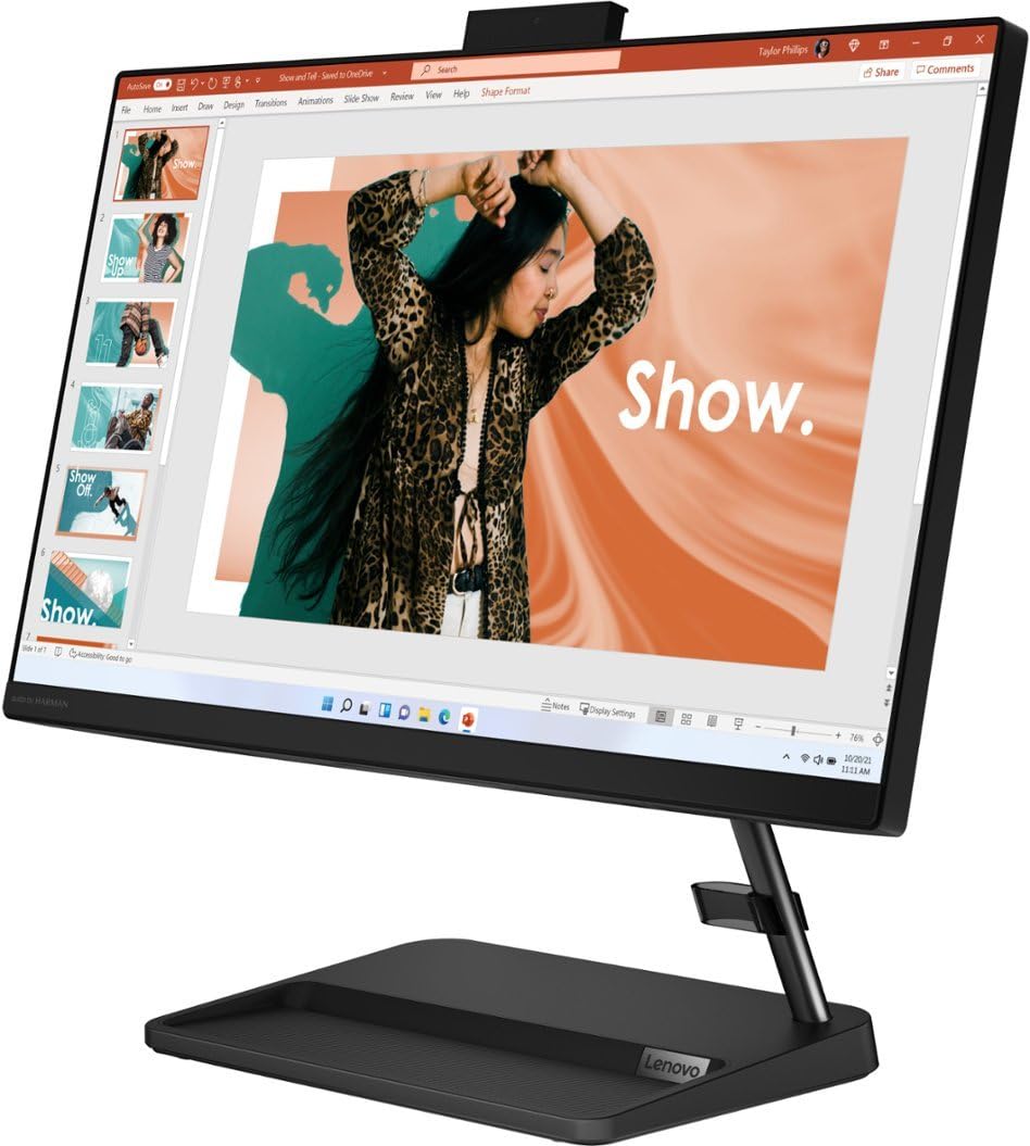 Lenovo Ideacentre 23.8" FHD (1920x1080) IPS Touchscreen All-in-One Desktop | AMD Ryzen 3 7330U 4-Core | AMD Radeon Graphics | Wi-Fi 6 | Bluetooth | HDMI | RJ-45 | 32GB DDR4 1TB M.2 SSD | Win11 Pro