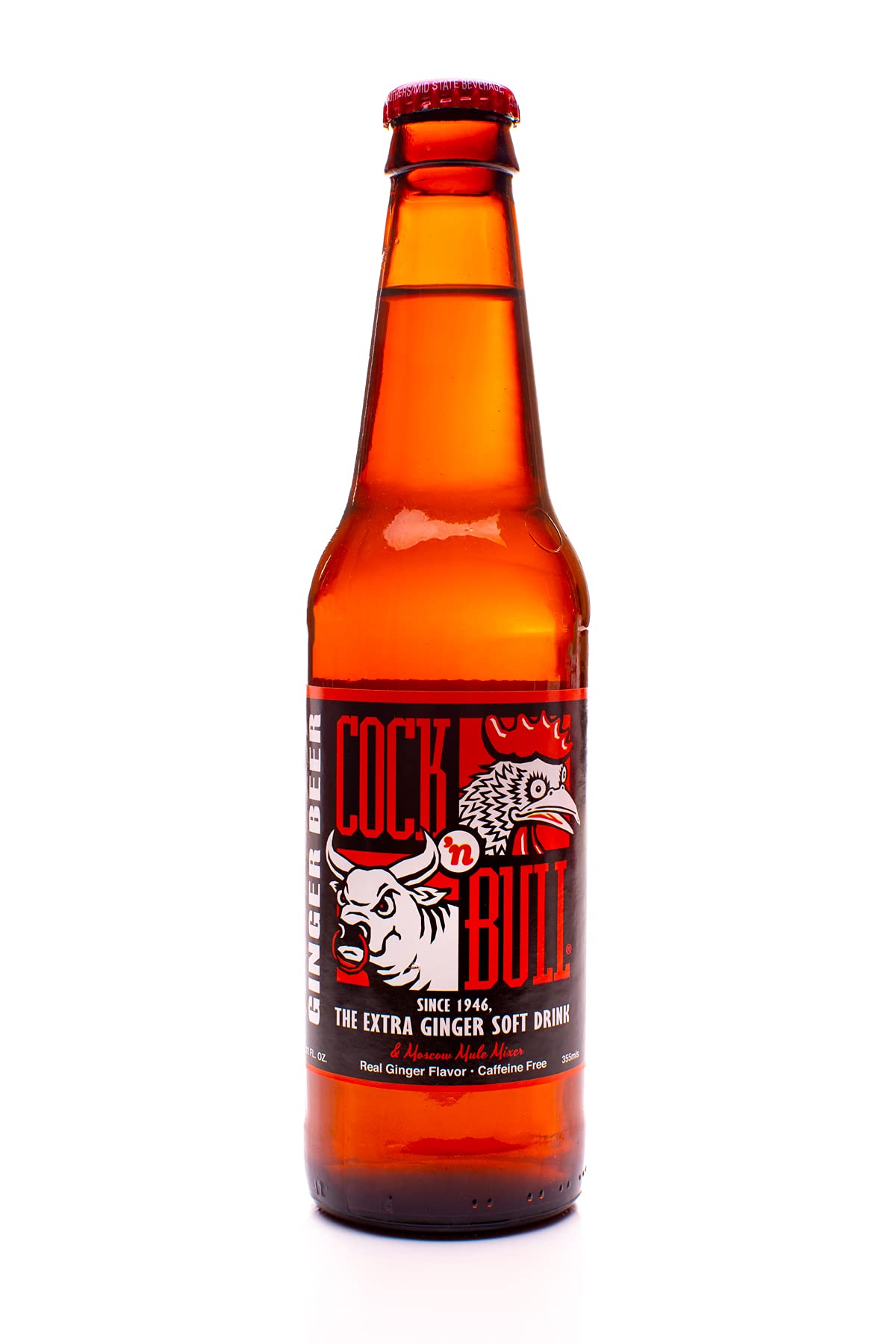 Cock 'n Bull Ginger Beer 12/12 fl. oz. (355ml) Glass Bottle Case (12-Pack)