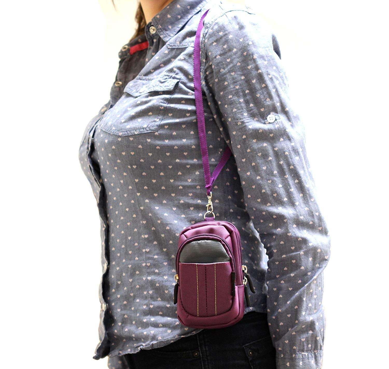 Navitech Purple Digital Camera Case Compatible with Canon PowerShot SX620 HS Digital Camera