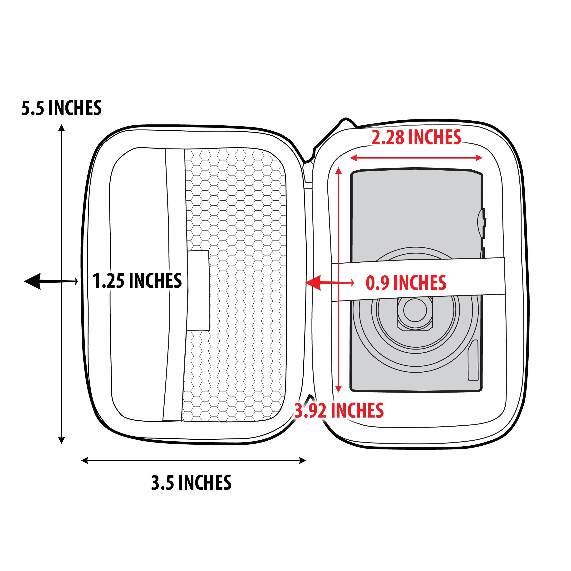 USA Gear Hard Shell Compact Camera Case for Canon PowerShot ELPH 350 HS, SX610 HS, ELPH 170 is, ELPH 190 is and More with Weather Resistant Design, Removable Wrist Strap, Netted Accessories Pouch