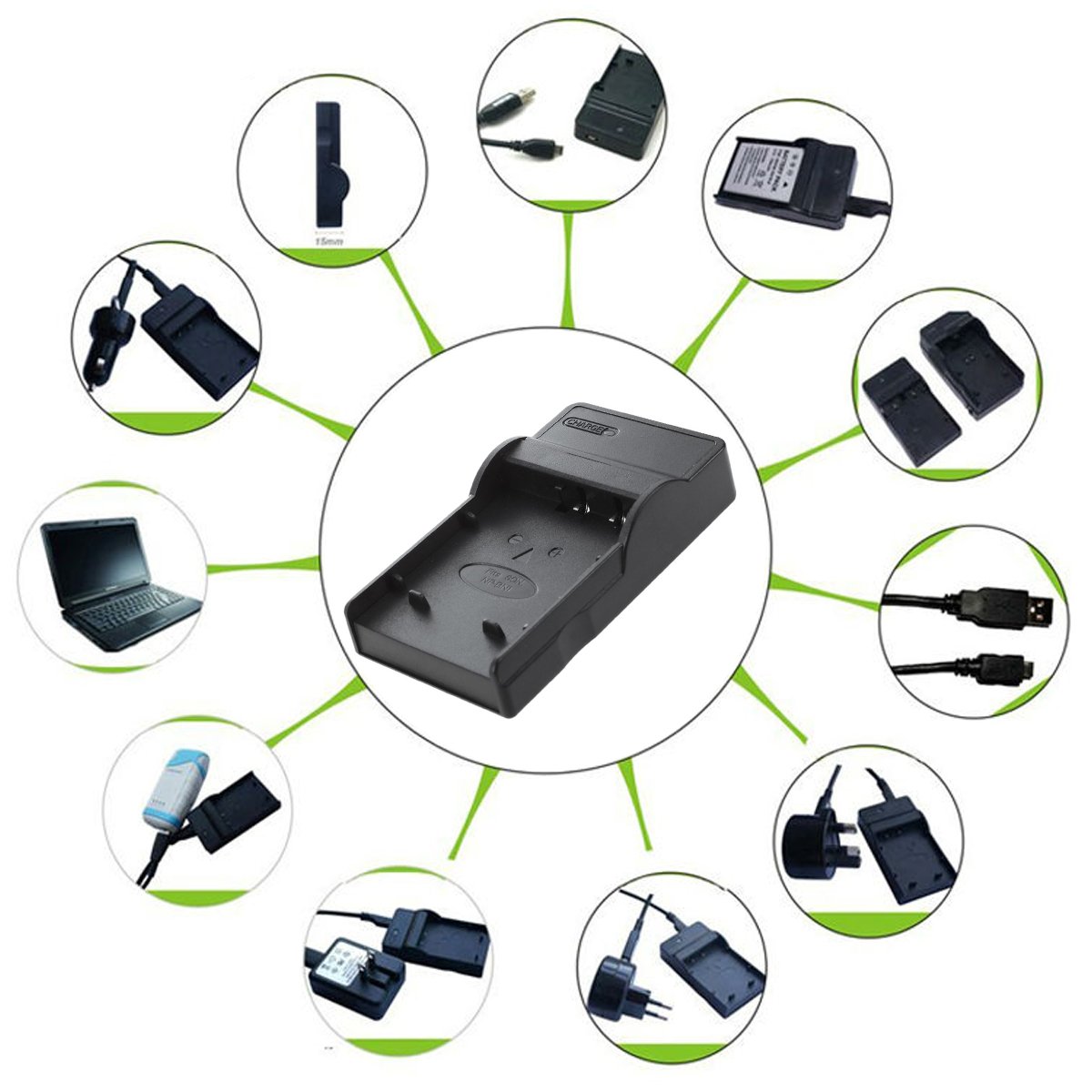 Smart Slim Micro USB Battery Charger for Canon PowerShot SX620 HS, SX720 HS, SX730 HS Digital Camera