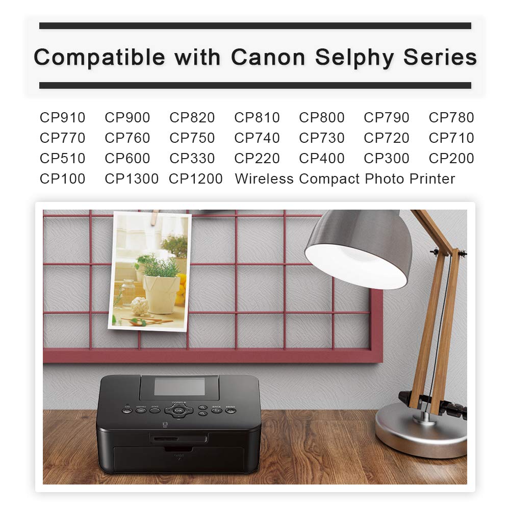 Pristar Compatible Ink Cartridges Replacement for KP-108IN KP108 2-Pack Color Ink Cassette for Canon Selphy CP1200 CP1300 CP910 CP900 Wireless Compact Photo Printer 4 x 6 100 x 148 mm (Without Paper)