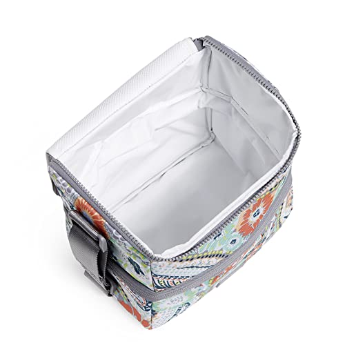 Vera Bradley Women's Recycled Lighten Up Reactive Expandable Lunch Cooler Lunch Bag, Citrus Paisley, One Size